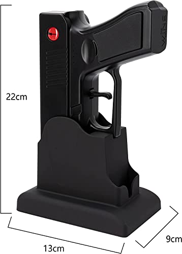 Electric Gun Wine Corkscrew Bottle Opener - Rechargeable Holster Base Cordless Battery - Automatically Open Wines Multifunctional Electronic Cork Puller - Guns Enthusiasts Gift & Vino Lovers (Black)