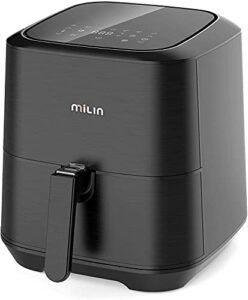 air fryer, milin 1700w xl air fryer with 100 recipes cookbook, led touch screen electric hot air fryer oven with 7 presets, 5.8 qt digital air fryer with 7 presets, non-stick oilless cooker