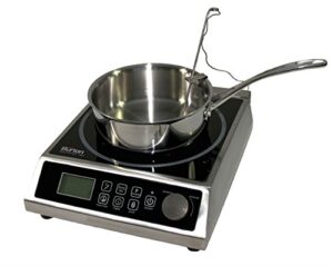 max burton 6515 digital prochef-1800 induction cooktop, digital controls, 10 adjustable watt and 15 temperature settings, timer, program lock, programmable cooking, 1800w, 120v