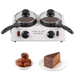 zxmoto chocolate tempering machine 110v electric chocolate fondue melter chocolate melting pot adjustable temperature perfect for halloween parties-double boiler pot