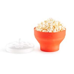 Lékué Mini Microwave Popcorn Maker, 5 x 3.5in, Red