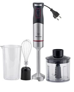 westinghouse 220 volt hand blender 1000w – 3 in 1 hand blender includes blending shaft, 500 ml chopper bowl, 700 ml beaker and whisk-220v 240v (not for use in usa)