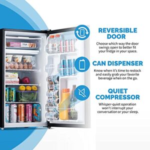 NewAir 3.3 Cu.Ft Black Mini Fridge | Adjustable Shelves and Reversible Door | Small Refrigerator,Dorm Refrigerators,Compact Refrigerator, Energy Efficient