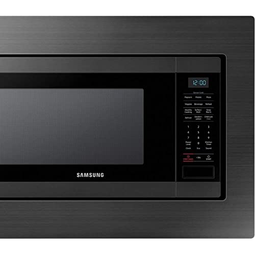 SAMSUNG 1.9 Cu Ft Countertop Microwave Oven w/ Large Capacity, Ceramic Enamel Interior, Sensor Cook, Built-In Capability, 950 Watt, MS19M8020TG/AA, Fingerprint Resistant Stainless Steel, Black