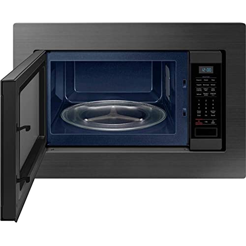 SAMSUNG 1.9 Cu Ft Countertop Microwave Oven w/ Large Capacity, Ceramic Enamel Interior, Sensor Cook, Built-In Capability, 950 Watt, MS19M8020TG/AA, Fingerprint Resistant Stainless Steel, Black