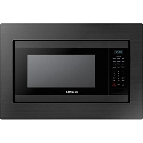 SAMSUNG 1.9 Cu Ft Countertop Microwave Oven w/ Large Capacity, Ceramic Enamel Interior, Sensor Cook, Built-In Capability, 950 Watt, MS19M8020TG/AA, Fingerprint Resistant Stainless Steel, Black