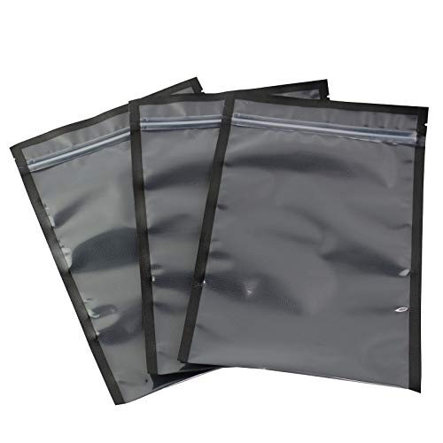 Black and Clear Food Sealer Freezer Bags for Storing Fish, Vegetables, Meat, Grains, Fruit, Nuts, and Cereal, Great Choice for Sous Vide Cooking (8" x 12")