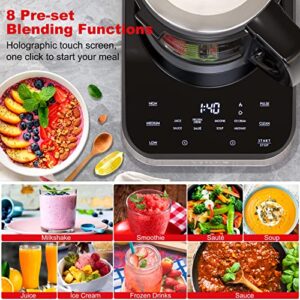 Galanz Multi Countertop Cooking Blender, 8 Preset Functions For Soup, Saute, Smoothies & Milkshake, 3 Speed Settings, 60Oz, LED Touch Control, 1000W, Black