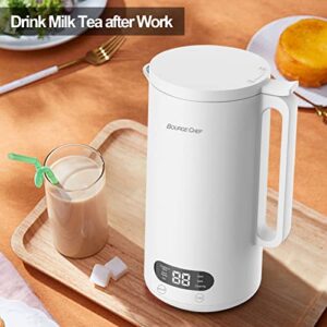 BOURGE CHEF Nut Milk Maker Machine, Nut Grain,BC-BW350, Homemade Almond, Cow, Soy, Coffee, Plant Based Milks,Soybean Milk, Rice Paste, Tea, Juice, Stew, Automatic and Self-Cleaning