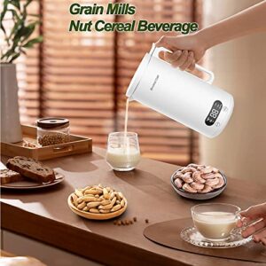 BOURGE CHEF Nut Milk Maker Machine, Nut Grain,BC-BW350, Homemade Almond, Cow, Soy, Coffee, Plant Based Milks,Soybean Milk, Rice Paste, Tea, Juice, Stew, Automatic and Self-Cleaning