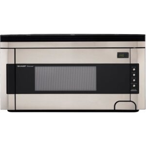 sharp r-1514 1-1/2-cubic-foot 1000-watt over-the-range microwave, stainless