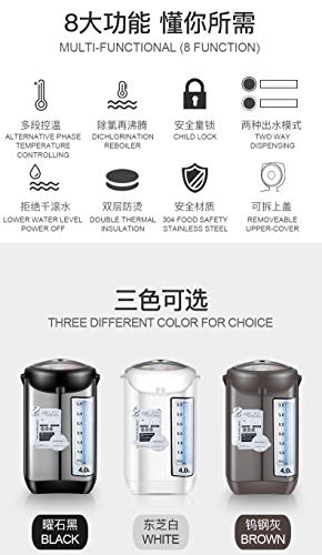 Panda Electric Hot Water Boiler and Warmer, Hot Water Dispenser, 304 Stainless Steel Interior (3.3 Liter, White)