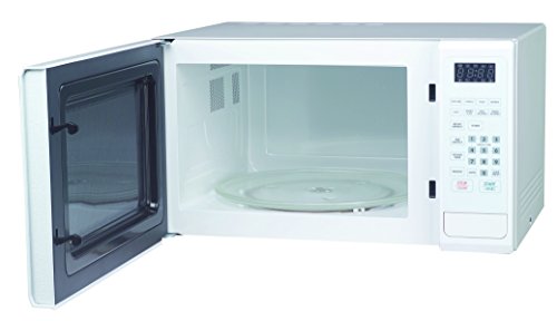 Magic Chef Cu. Ft Countertop Oven with Push-Button Door in White MCM1110W 1.1 cu.ft. 1000W Microwave