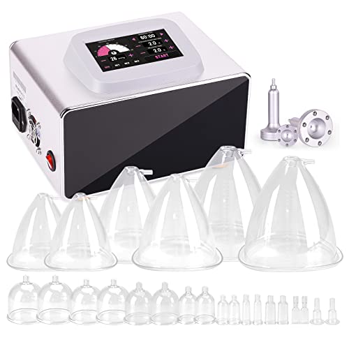 Yofuly Vacuum Therapy Machine, Butt Vacuum Therapy Machine with (1500mL/1800mL/2100mL) Buttock Cups, Vacuum Butt Lifting Machine with 24 Cups and 3 Gua Sha Handles | Upgraded Touch Screen