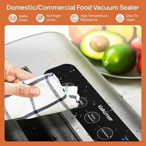 Food Vacuum Sealer Machine, Vakumar 3206 patented handle food vacuum sealer, 80kPa super suction force, used more than 200 times will not overheat, with dry / wet 5 kinds of vacuum function suitable for home and commercial use