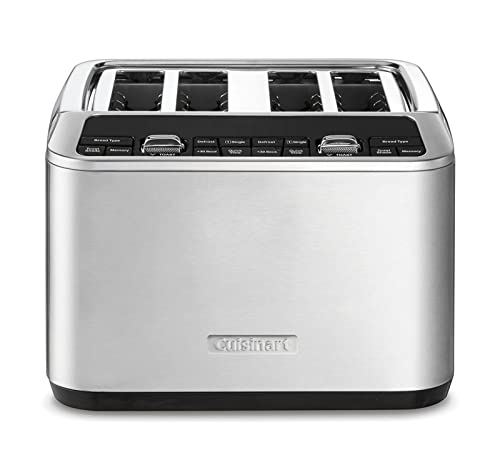 Cuisinart CPT-540 4-Slice Digital Motorized Toaster Bundle with Bamboo Tongs