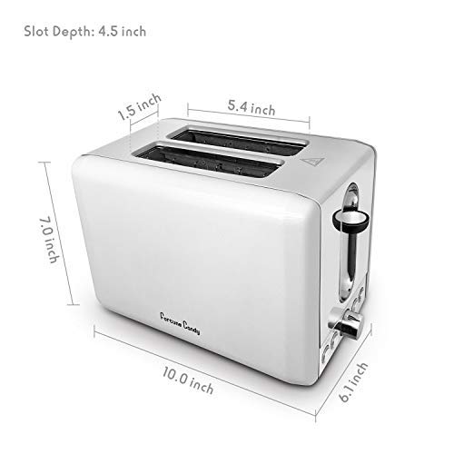 Toasters 2 Slice Best Rated Prime,Stainless Steel,Bagel Toaster - 6 Bread Shade Settings,Bagel/Defrost/Reheat/Cancel Function,1.5in Wide Slots, Removable Crumb Tray,for Various Bread Types (Sliver)