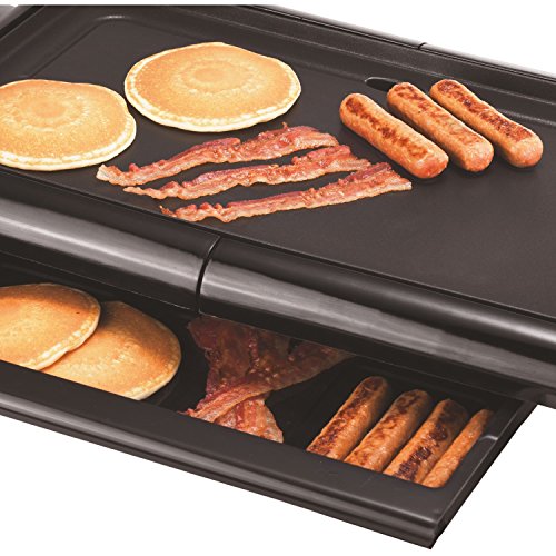 Brentwood TS-840 Non-Stick Electric Griddle with Drip Pan, 10 x 20 Inch, Black