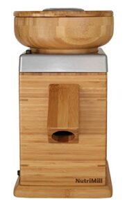 nutrimill harvest stone grain mill, 450 watt – silver