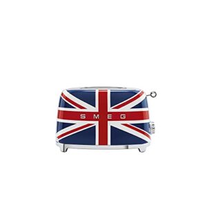 smeg 50s retro line union jack 2-slice toaster