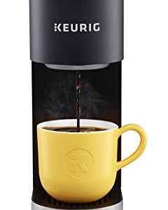 Keurig K-Mini Plus Coffee Maker, 6 to 12 oz. Brew Size, Stores up to 9 K-Cup Pods, Black & Travel Mug Fits K-Cup Pod Coffee Maker, 1 Count (Pack of 1), Stainless Steel