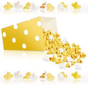 80 pcs artificial resin popcorn miniature popcorn prop figurines lifelike faux popcorn with popcorn box mini popcorn cardboard container for party diy photo props, small popcorn models