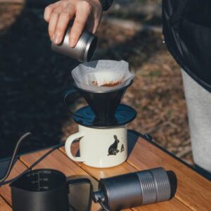 FireMaple Orca Pour Over Coffee Dripper-Stainless Steel Coffee Filter，Reusable Single Cup Coffee Maker，Easy to Clean，Ideal for Camping, Travel，Office, Home, Coffee Maker Brew