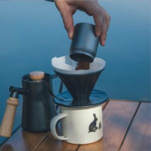 FireMaple Orca Pour Over Coffee Dripper-Stainless Steel Coffee Filter，Reusable Single Cup Coffee Maker，Easy to Clean，Ideal for Camping, Travel，Office, Home, Coffee Maker Brew