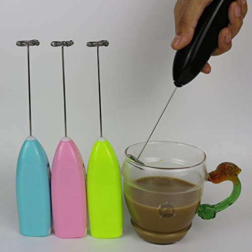 Milk Frother Handheld Mixer Foamer Coffee Maker Egg Beater Chocolate/Cappuccino Stirrer Mini Portable Blender Kitchen Whisk Tool（green)