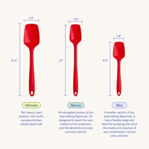 GIR: Get It Right Silicone Spoonula, Skinny-11 IN, Red