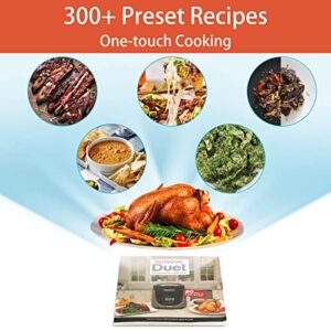 Nuwave Duet Pressure Cook and Air Fryer Combo Cook; Stainless Steel Pot & Rack; Non-Stick Air Fryer Basket; Steam, Sear, Saute, Slow Cook, Roast, Grill, Bake, Dehydrate, Pressure Cook & Air Fry