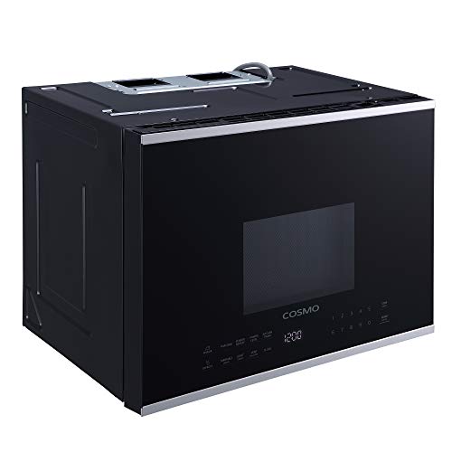 COSMO COS-2413ORM1SS Over the Range Microwave Oven with Vent Fan, 1.34 cu. ft. Capacity, 1000W, 24 inch, Black / Stainless Steel