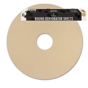 round food dehydrator sheets by simply homey, 12.5 x 12.5-inches, 6-pack flexible reusable non stick teflon sheets