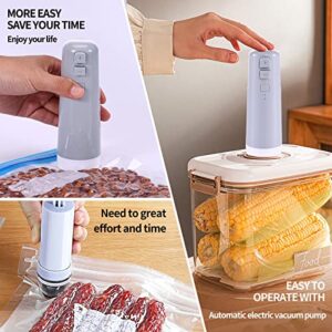 SINWE Vacuum Sealer Machine,Sous Vide Bags, Electric Food Vacuum Sealer & Reusable Vacuum Food Storage Bags,Bag Sealer/Air Pump/Vacuum Pump 3 in 1 Life Gadgets for Food Storage Snacks Freshness-Grey