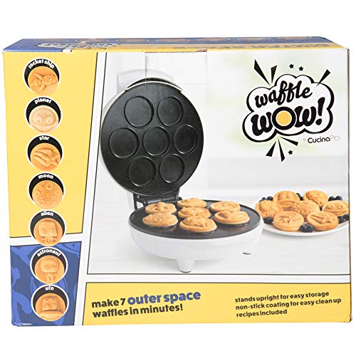 Out of This World Kid's Waffle Maker - Make 7 Galactic Pancake Astronauts, Moons, Stars & More in Minutes- Electric Non Stick Waffler- Fun Space Themed Science Iron- Must-Have Holiday or Anytime Gift