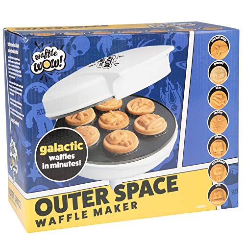 Out of This World Kid's Waffle Maker - Make 7 Galactic Pancake Astronauts, Moons, Stars & More in Minutes- Electric Non Stick Waffler- Fun Space Themed Science Iron- Must-Have Holiday or Anytime Gift