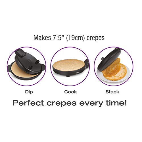 Salton CM1613 Crepe Maker, 7.5", Black