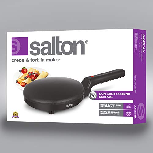 Salton CM1613 Crepe Maker, 7.5", Black