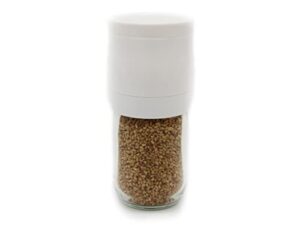 glass sesame seed grinder, durable sesame mill, (capacity: about 1oz of sesame seeds) made in japan (white)