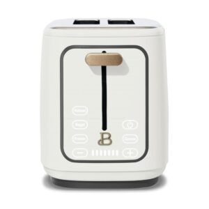 beautiful 2 slice touchscreen toaster, white icing