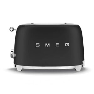 SMEG 50's Retro 2 Slice Toaster, Matte Black