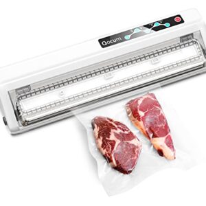 Qocum Vacuum Sealer Machine for Food Savers and Sous-Vide, Automatic Food Sealer with Dry/Moist/Normal/Gentle Mode, Clear Cover Design, food saver Vacuum Sealer Compatible with All Vacuum Sealer Bags