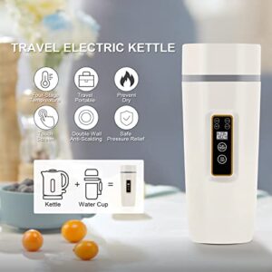 Travel Electric Kettle, 4 Temperature Settings Small Portable Kettle for Fast Boiling Water, Electric Mini Coffee Kettle 304 Stainless Materials, Auto Shut-Off & Boil Dry Protection, BPA-Free 350ml