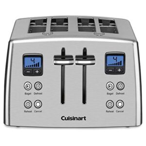 cuisinart cpt-435c 4-slice countdown metal toaster – stainless steel