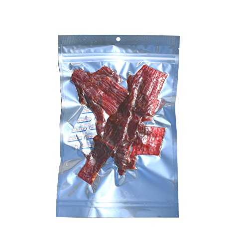 AwePackage Clear Silver Flat Pouch Bag for Home Made Jerky (100, 5x8"(1.5oz))