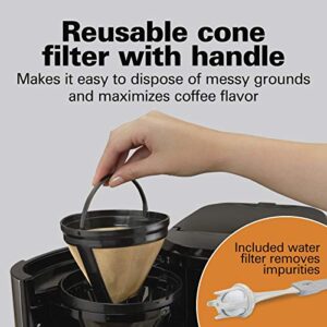 Hamilton Beach Programmable FrontFill Coffee Maker, Extra-Large 14 Cup Capacity, Black/Stainless (46390)