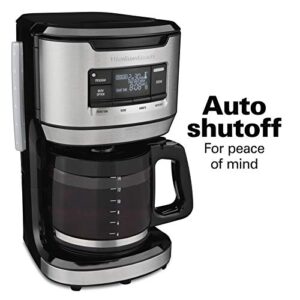 Hamilton Beach Programmable FrontFill Coffee Maker, Extra-Large 14 Cup Capacity, Black/Stainless (46390)