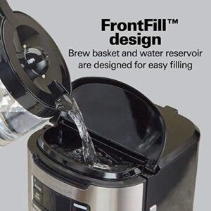 Hamilton Beach Programmable FrontFill Coffee Maker, Extra-Large 14 Cup Capacity, Black/Stainless (46390)