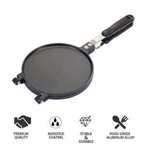 Waffle Maker,Deep Fill Non-Stick Plates Teflon Coating for Easy Clean 7 Slice Unique Waffle Round Baking Pan Bakeware for Snacks Breakfast， Fuel Gas Stoves Only