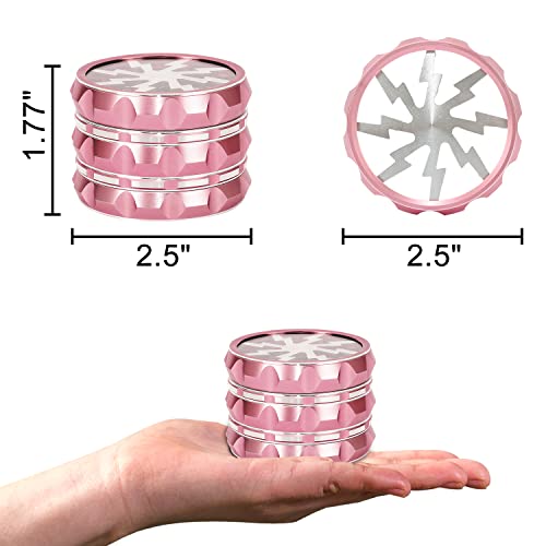 Spice Grinder 2.5 Inch Pink